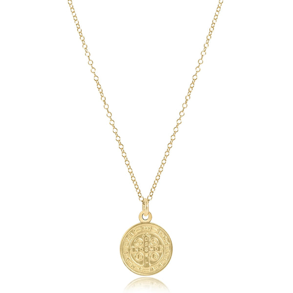 16" Necklace Gold - Blessing Gold Disc – J.A. Whitney