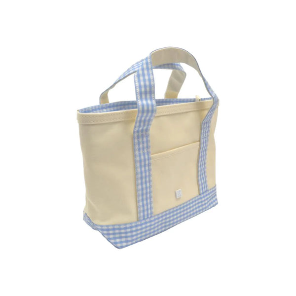 Mini Tote - Sky Gingham Trim (Personalization Included) – J.A. Whitney