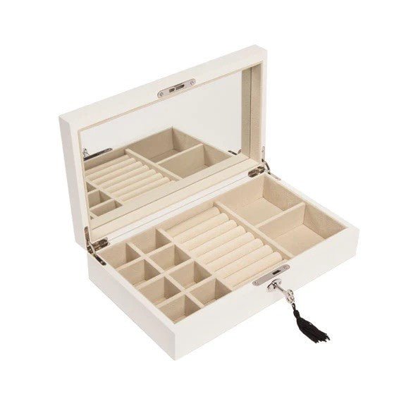 White Small Jewelry Box - Personalization Included – J.A. Whitney
