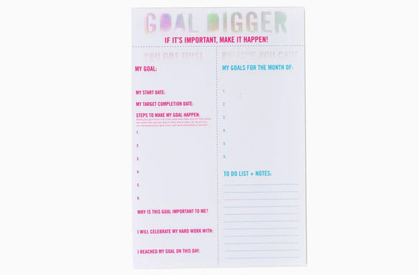 Goal Digger Goal Setting Notepad – J.A. Whitney